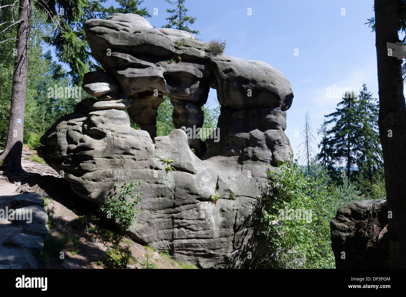 sandstone rocks, Ostas, Eastern Bohemia, Czech Republic Stock Photo - Alamy