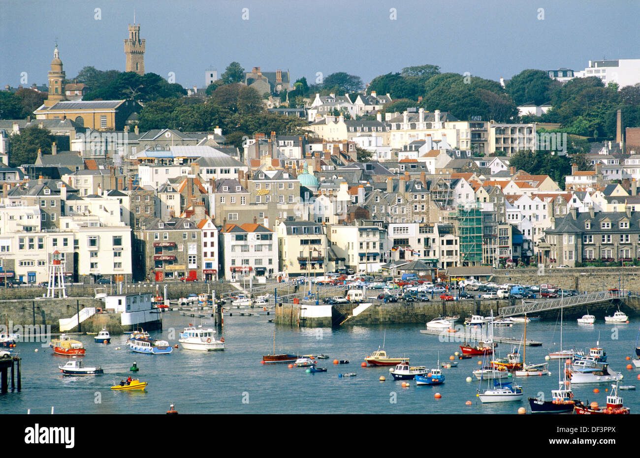 Saint Peter Port On The Channel Island Of Guernsey Stock Photo Download ...
