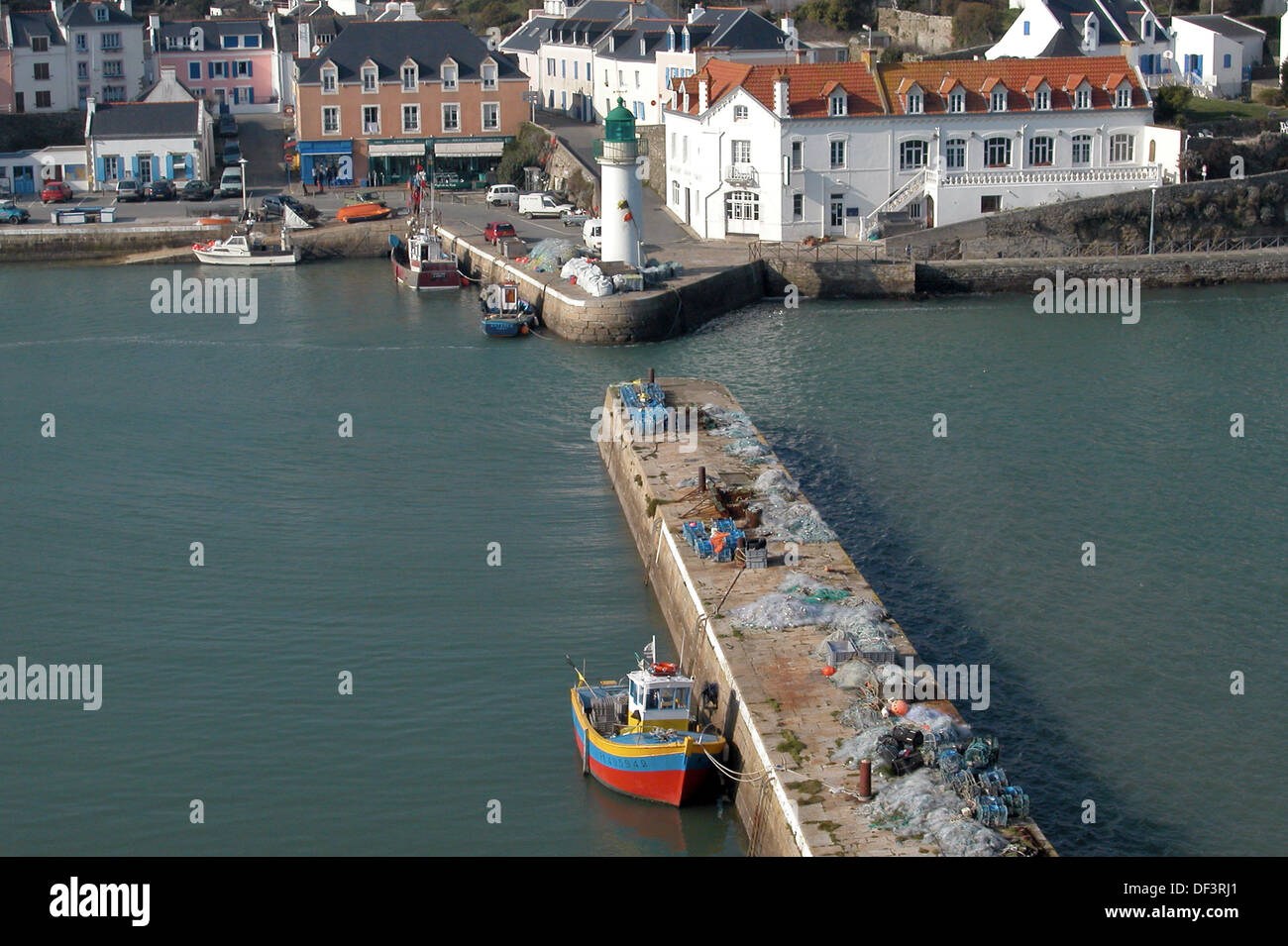 Port Sauzon Belle Ile En Mer Islands Morbihan Stock Photos & Port ...