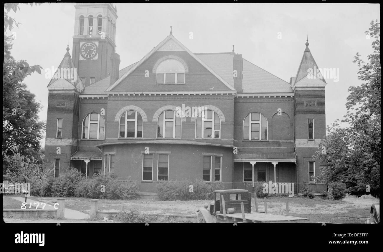 This image shows a historical courthouse, possibly from the 19th ...