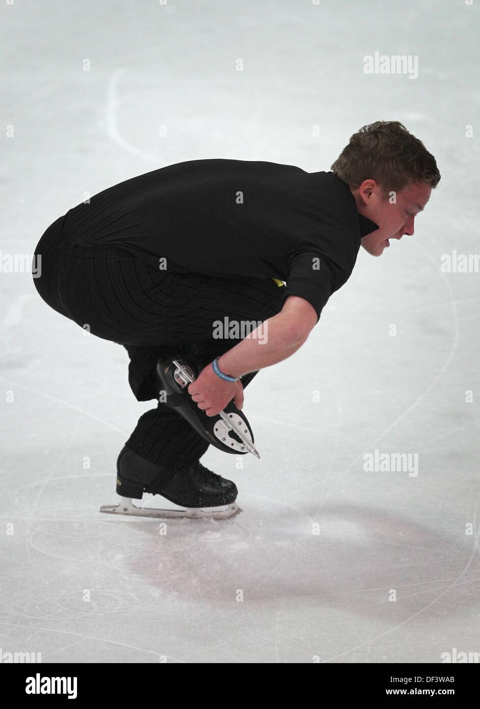 Oberstdorf, Germany. 27th Sep, 2013. Martin Rappe from Germany skates ...