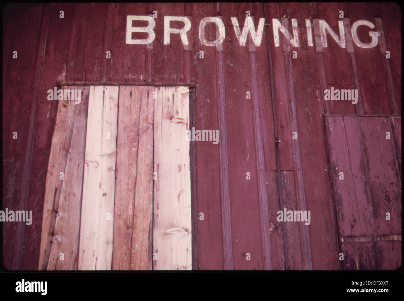 This image shows a deserted railroad station in Browning, capturing the ...