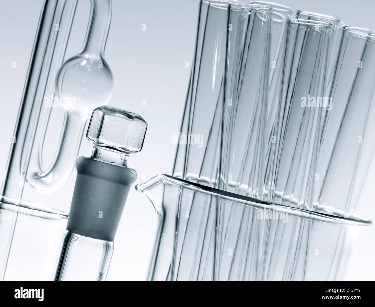 forefront of glass laboratory equipment for chemistry experiments Stock ...