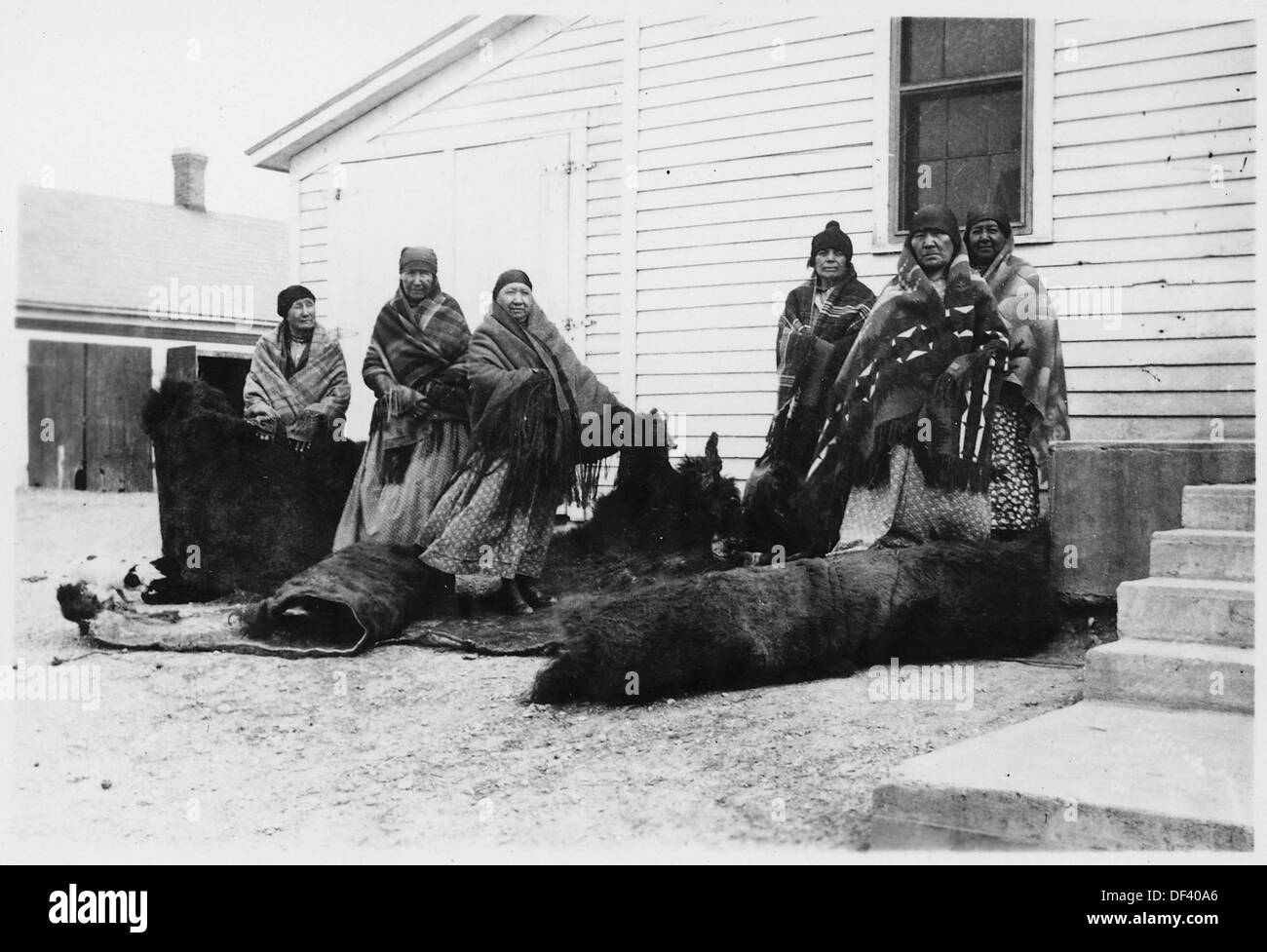 The image depicts the distribution of buffalo hides, likely from the ...