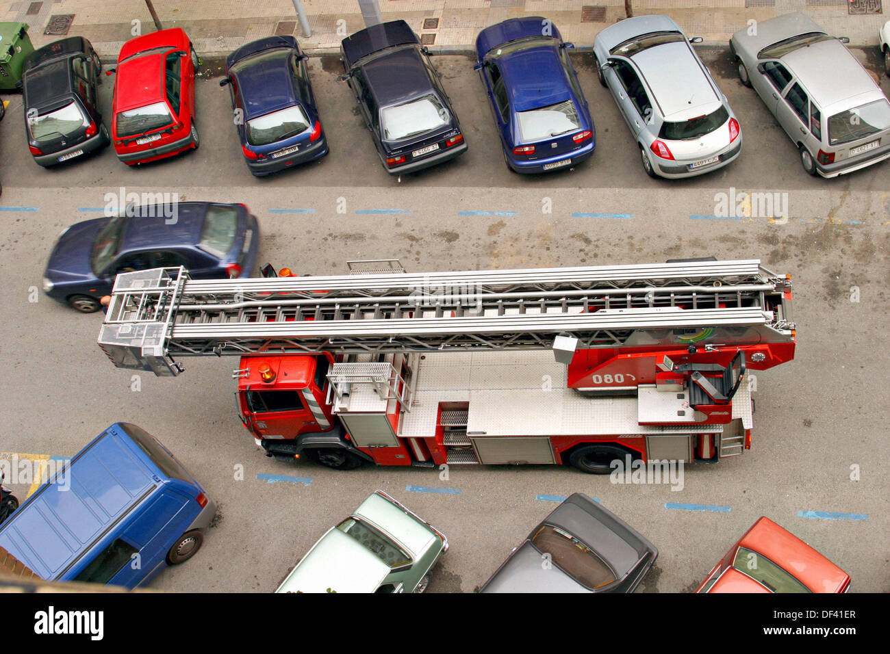 Fire truck seen from above hi-res stock photography and images - Alamy