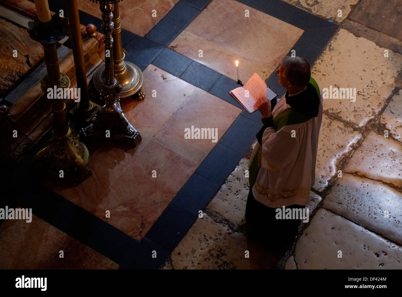 A Latin priest taking part in a Roman Catholic mass procession at the ...