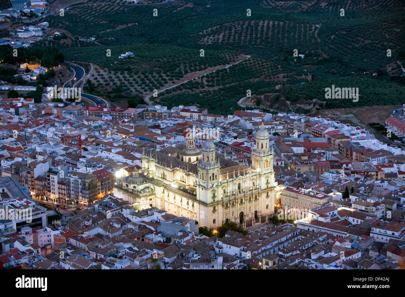 Renaissance Cathedral of Jaen and City from the Castillo de Santa ...