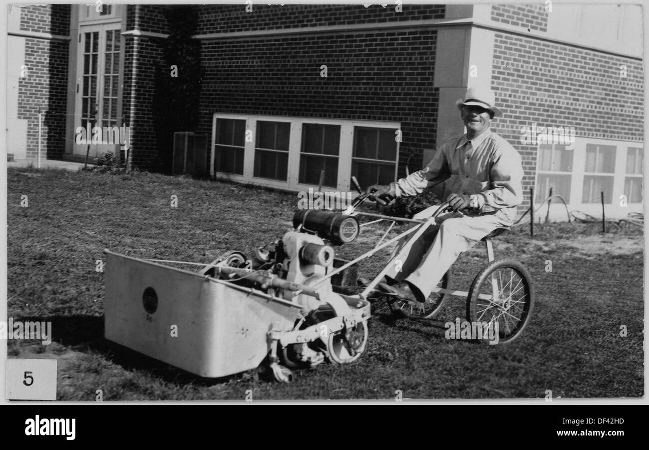 Early Toro brand riding lawn mower 285450 Stock Photo - Alamy