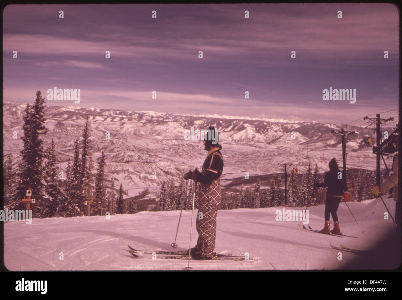 ENJOYING THE VIEW BEFORE TAKING RUN FROM THE TOP OF SNOWMASS MOUNTAIN ...
