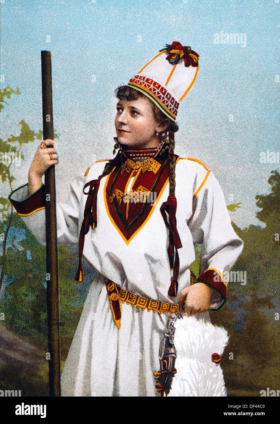 Chromolithograph woman hi-res stock photography and images - Alamy