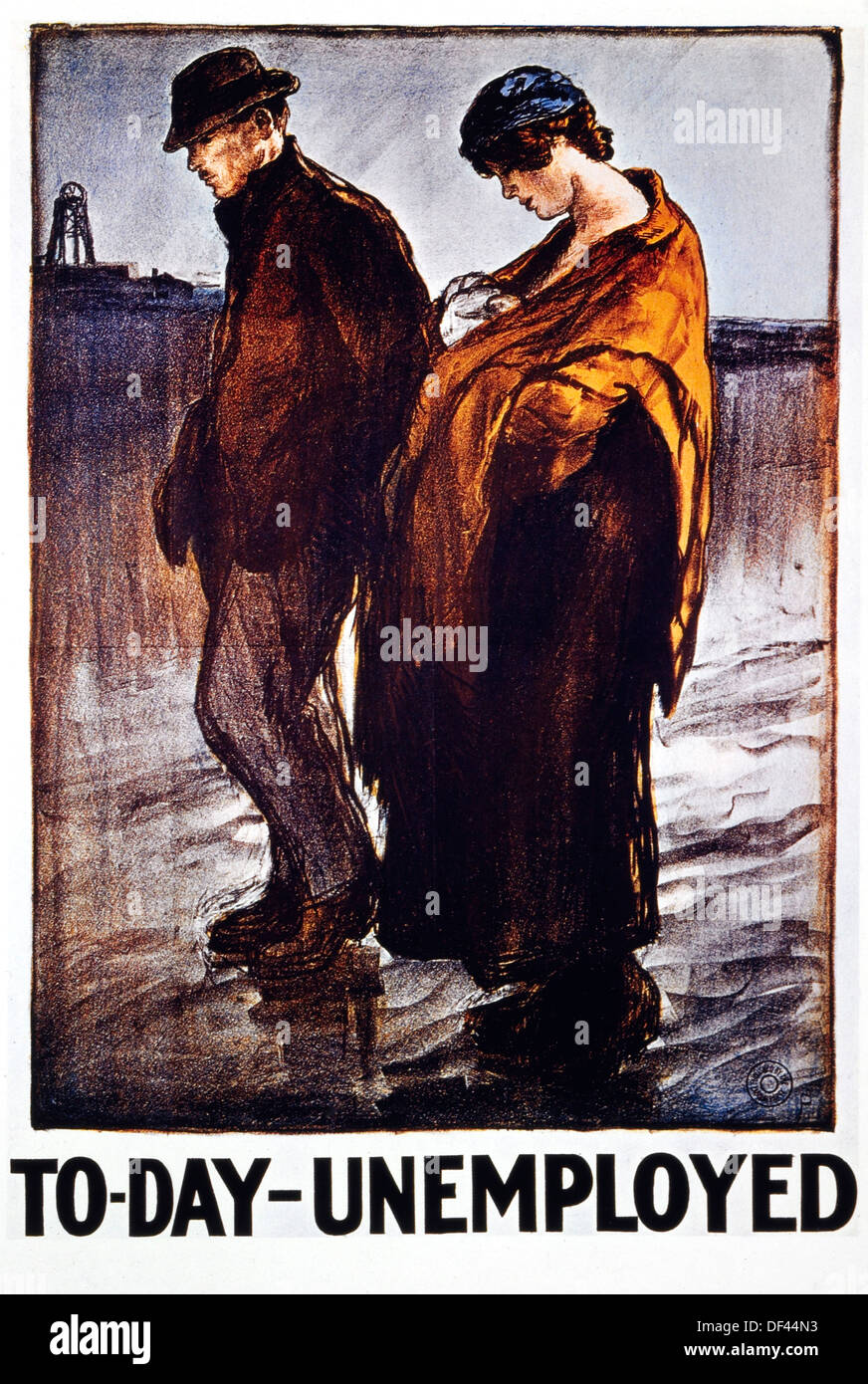 British Labor Party Poster, "To-Day Unemployed", 1923 Stock Photo - Alamy