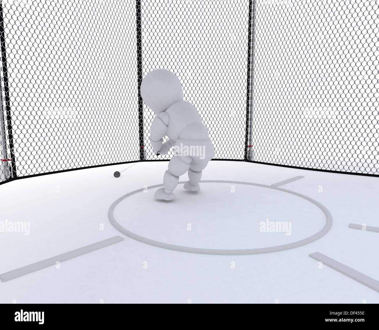 3D render of a man thowing the hammer Stock Photo - Alamy