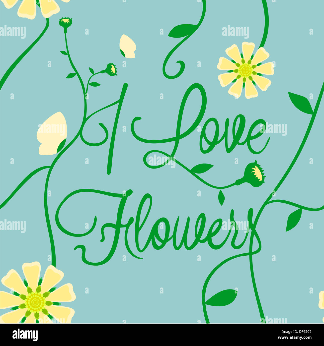 I love flowers Stock Photo - Alamy