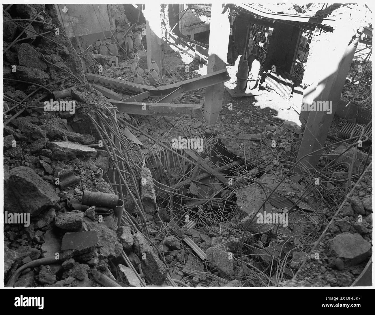 Explosion damage at the Iowa Ordnance Plant in Burlington, Iowa, caused ...
