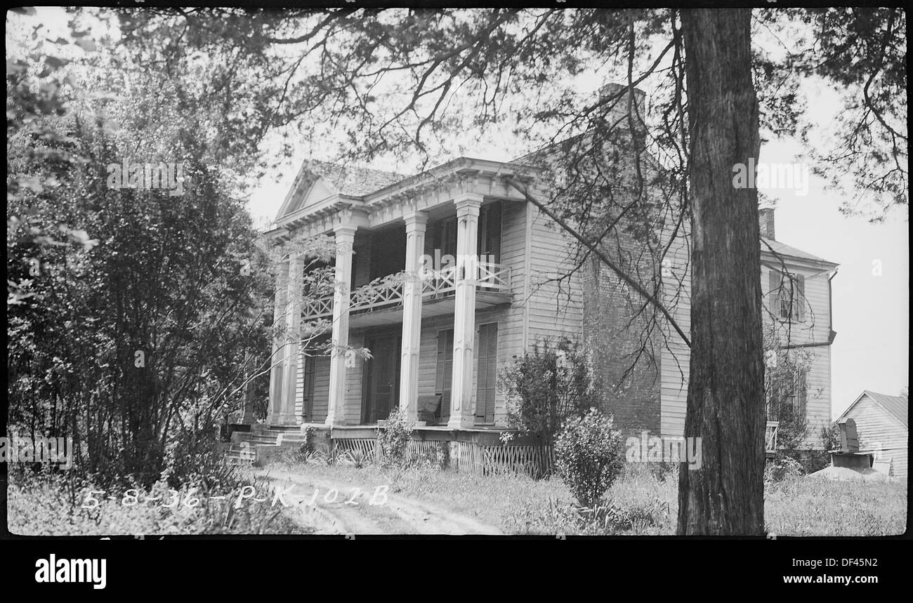 The Ezekial Polk home, captured in a historical photograph, showcasing ...