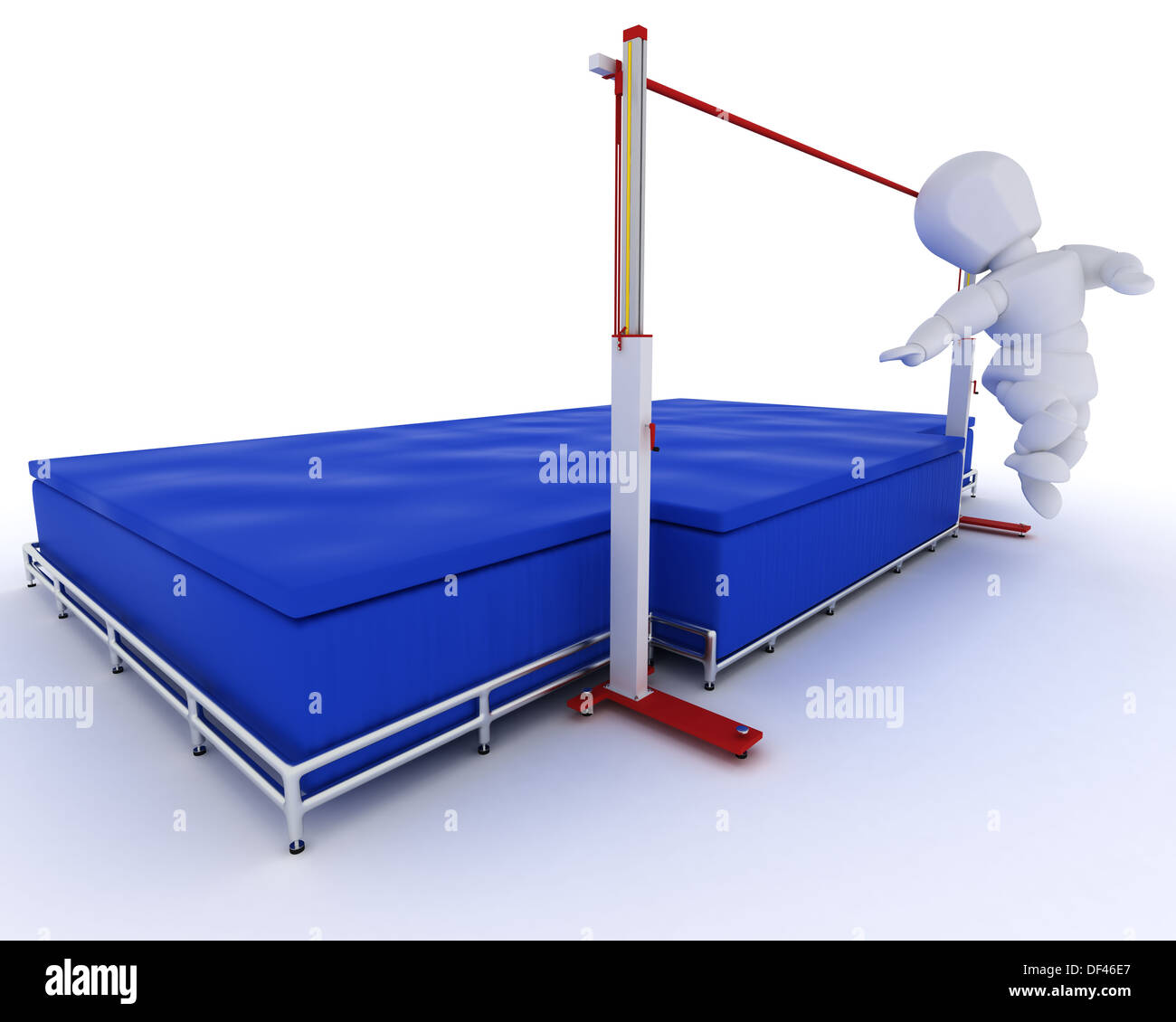 3D render of a man competing in the high jump Stock Photo - Alamy