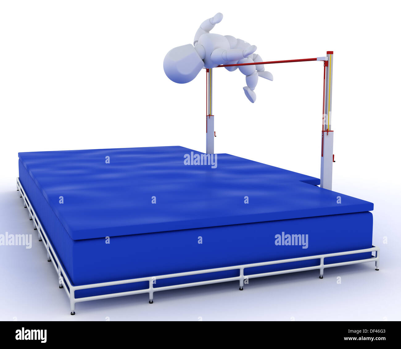 3D render of a man competing in the high jump Stock Photo - Alamy