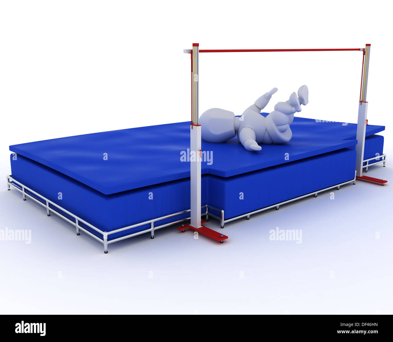 3D render of a man competing in the high jump Stock Photo - Alamy