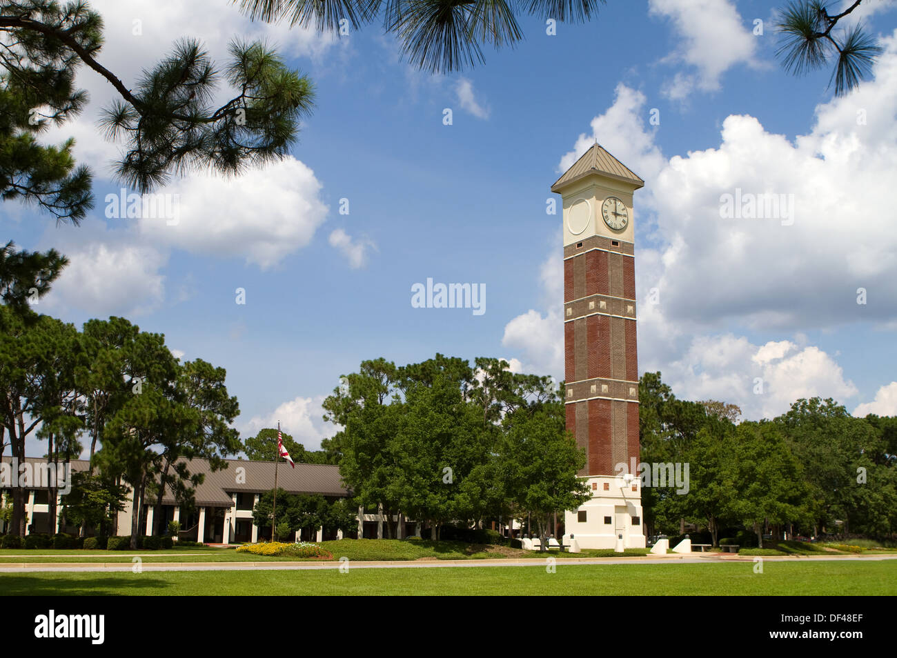 Bell tower at Pensacola State College campus, a public education ...