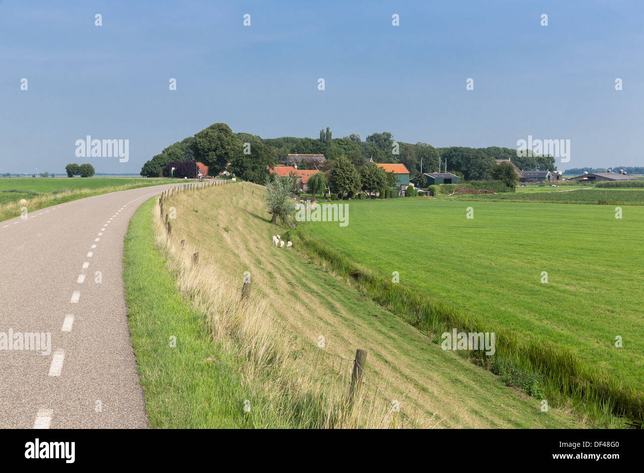 Dutch countryside with inland dike and meadows Stock Photo - Alamy