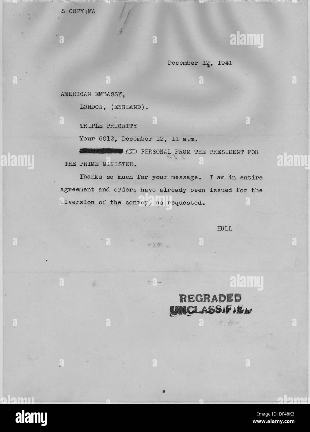 Franklin D. Roosevelt’s letter to Winston Churchill in 1948 marks a ...