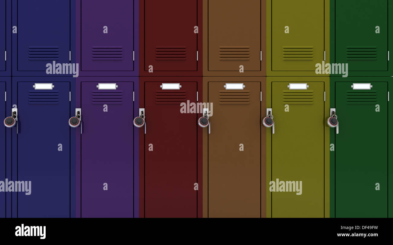 3D Render of a School gym locker Stock Photo - Alamy