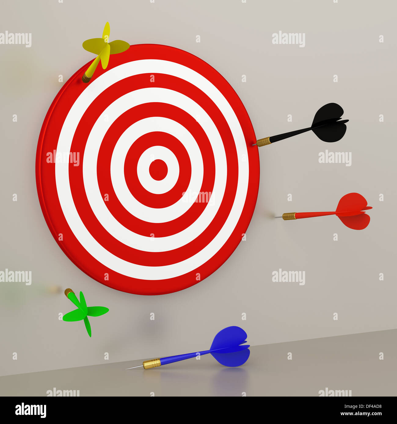 Target and Darts Stock Photo - Alamy