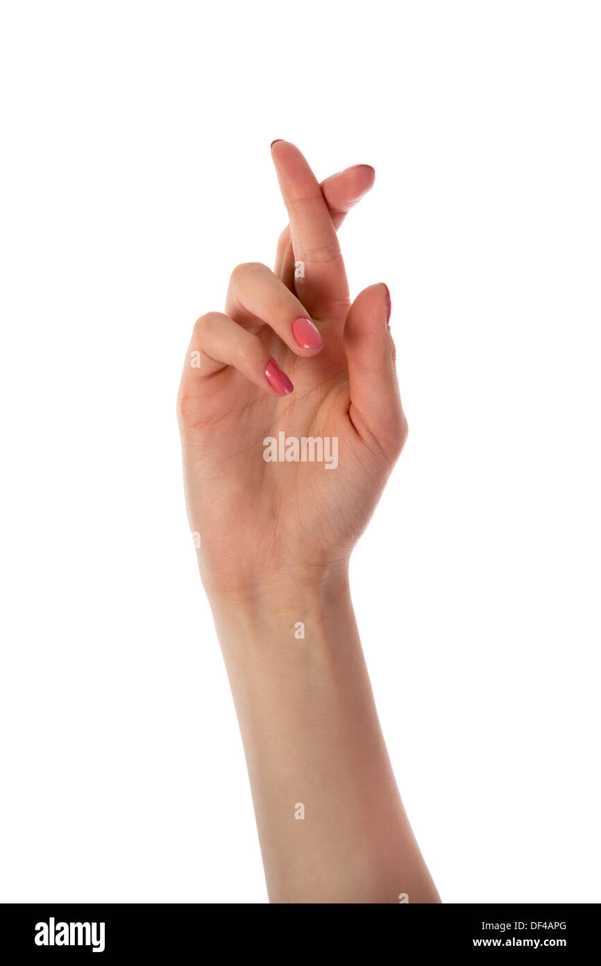 Finger crossed hand hi-res stock photography and images - Alamy