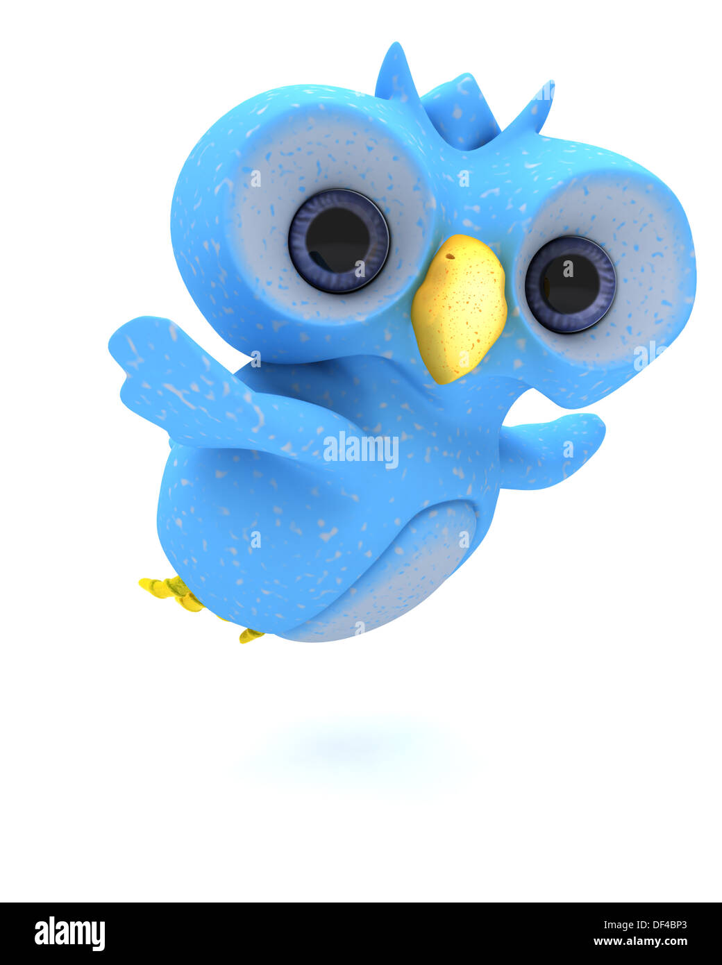 3D Render of a Cute Blue Bird Character Stock Photo - Alamy