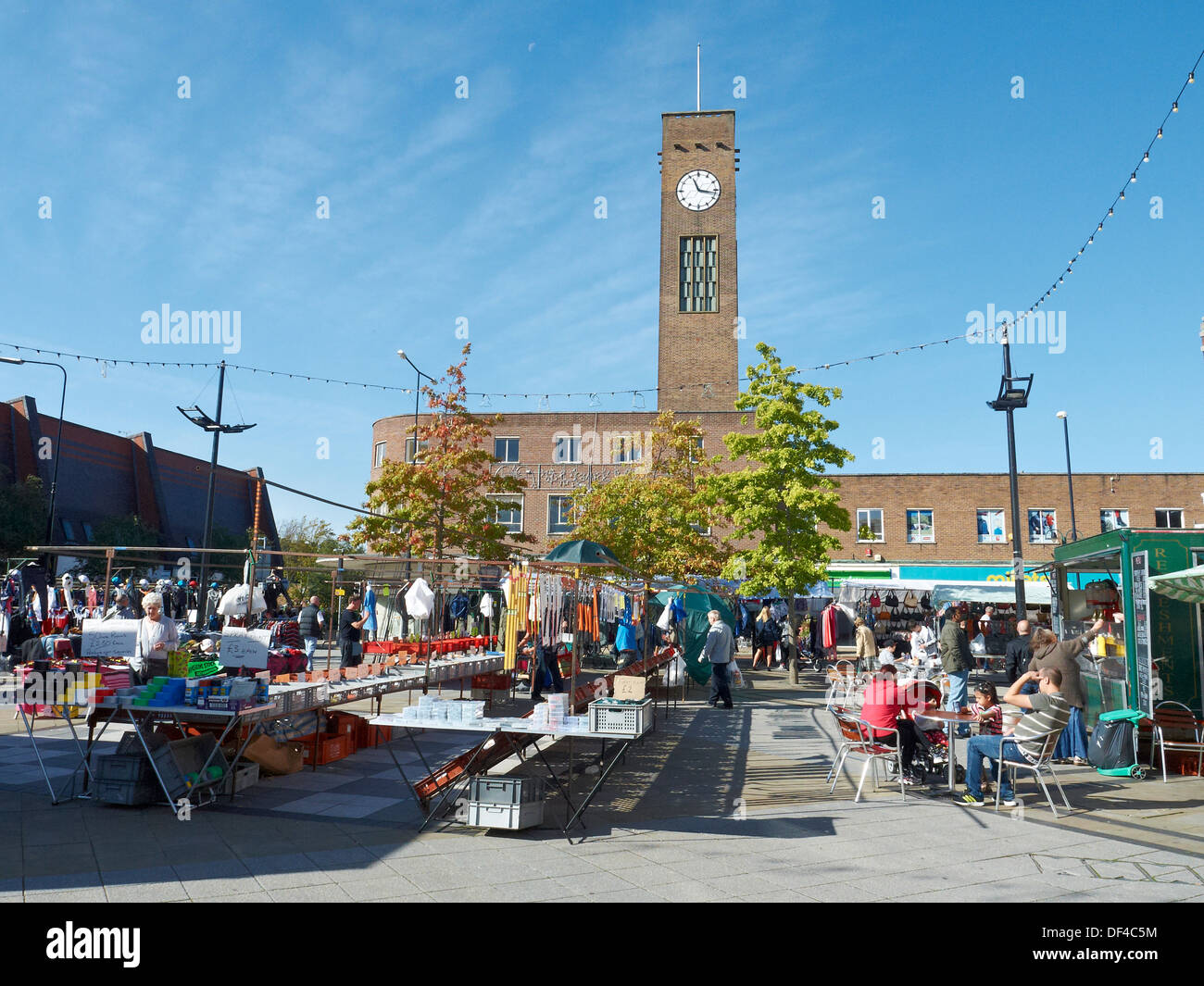 Market day in Crewe Cheshire UK Stock Photo - Alamy