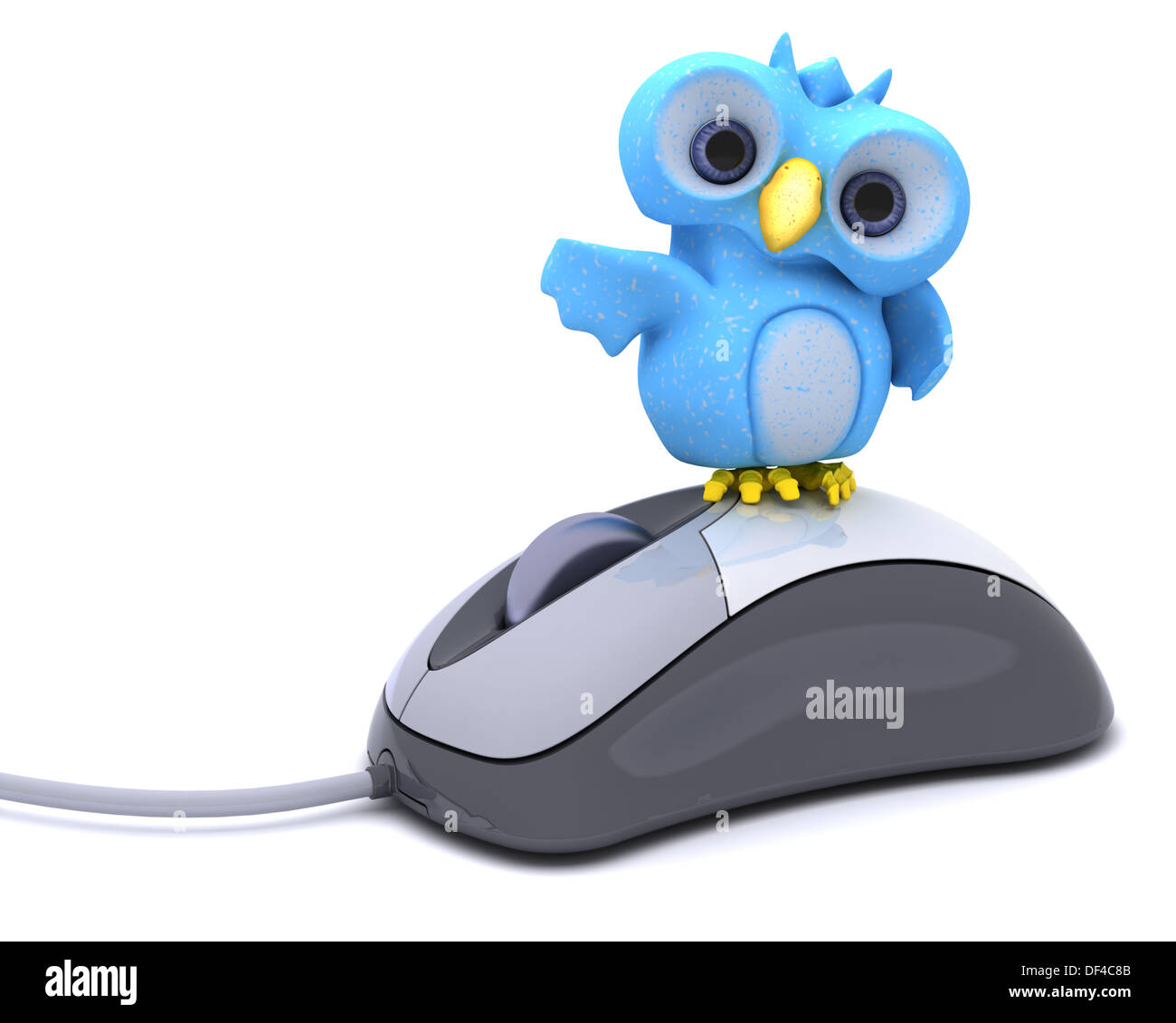 3D Render of a Cute Blue Bird Character Stock Photo - Alamy
