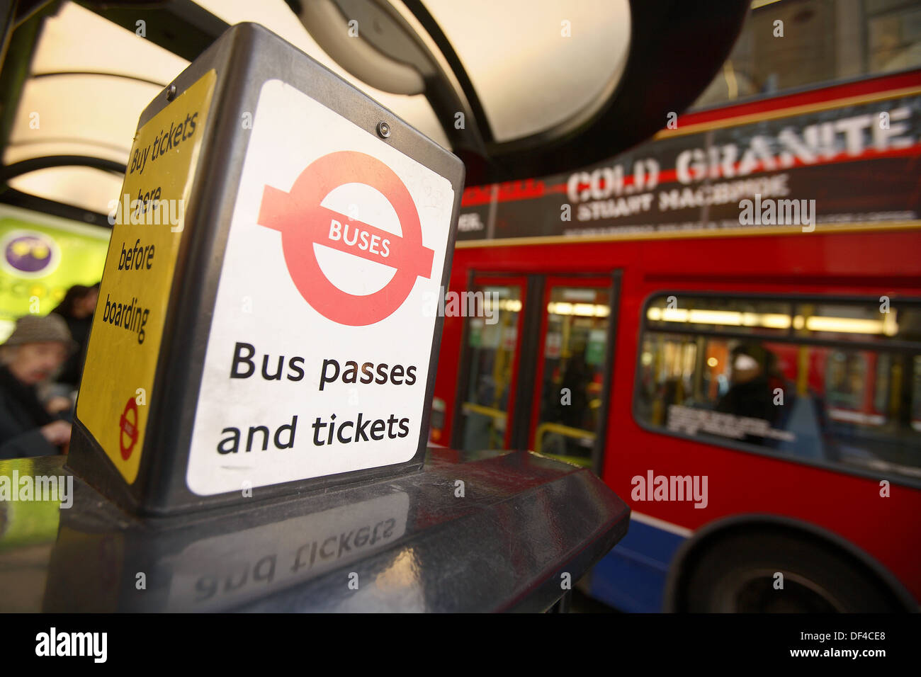 Bus stop, London. England, UK Stock Photo - Alamy