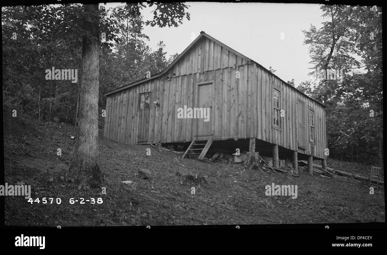 The photograph captures the home of August Hackley, a historical figure ...