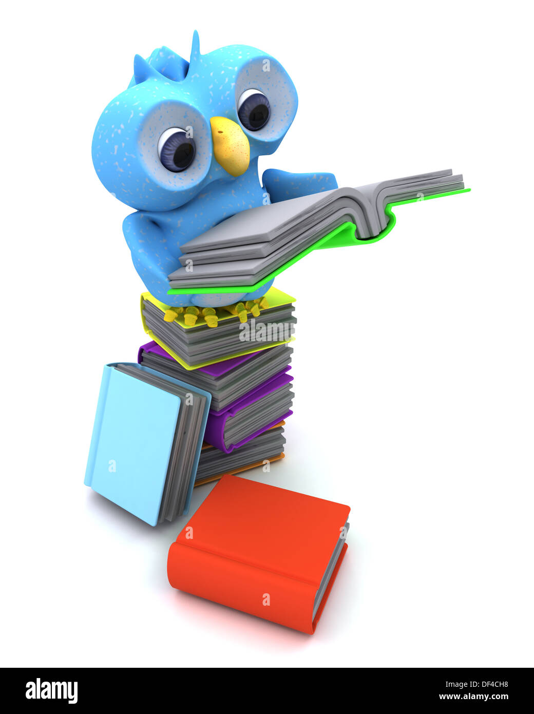 3D Render of a Cute Blue Bird Character Stock Photo - Alamy