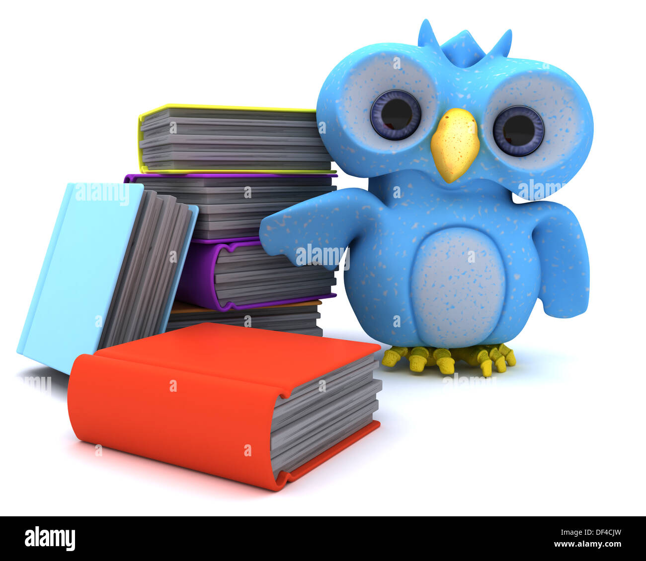 3D Render of a Cute Blue Bird Character Stock Photo - Alamy