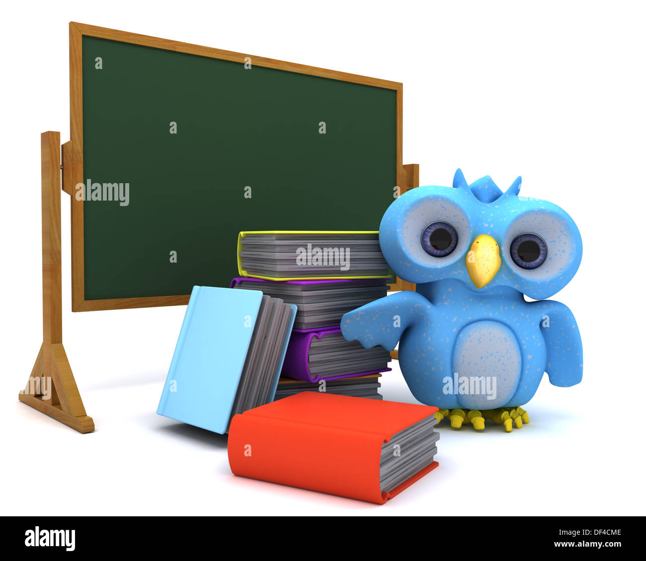 3D Render of a Cute Blue Bird Character Stock Photo - Alamy