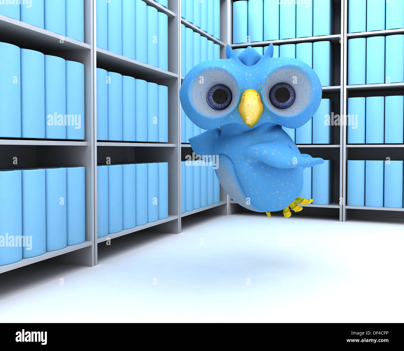3D Render of a Cute Blue Bird Character Stock Photo - Alamy