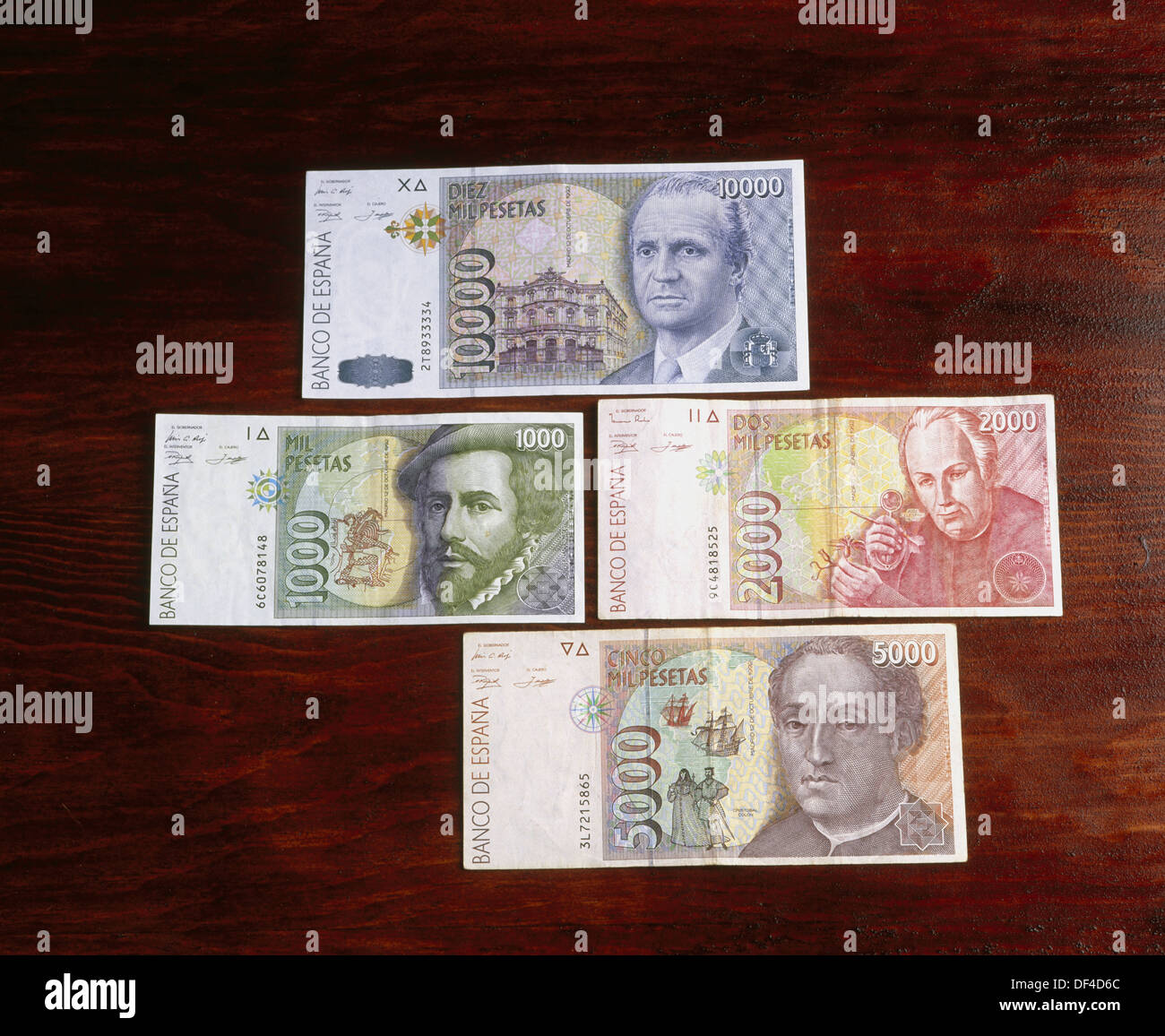 Spanish pesetas banknotes hi-res stock photography and images - Alamy