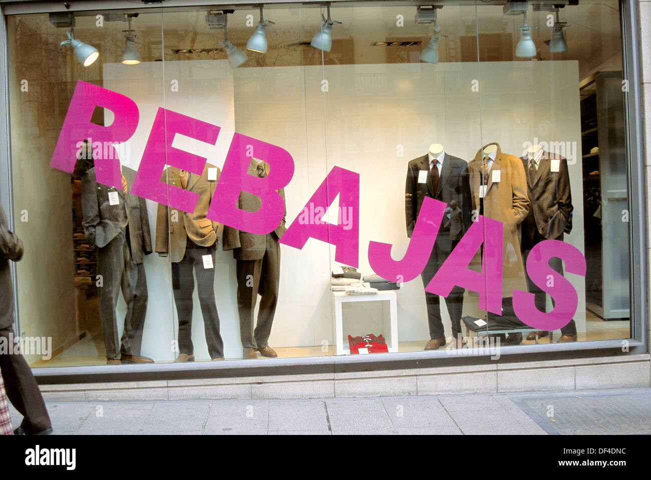 Sales sign on shop window Stock Photo - Alamy