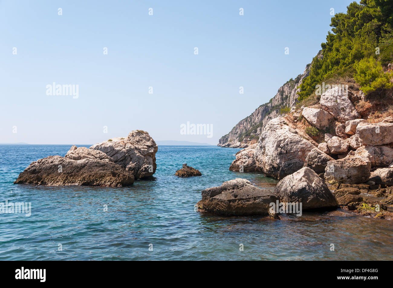 Ciovo Island cliff, Croatia Stock Photo - Alamy
