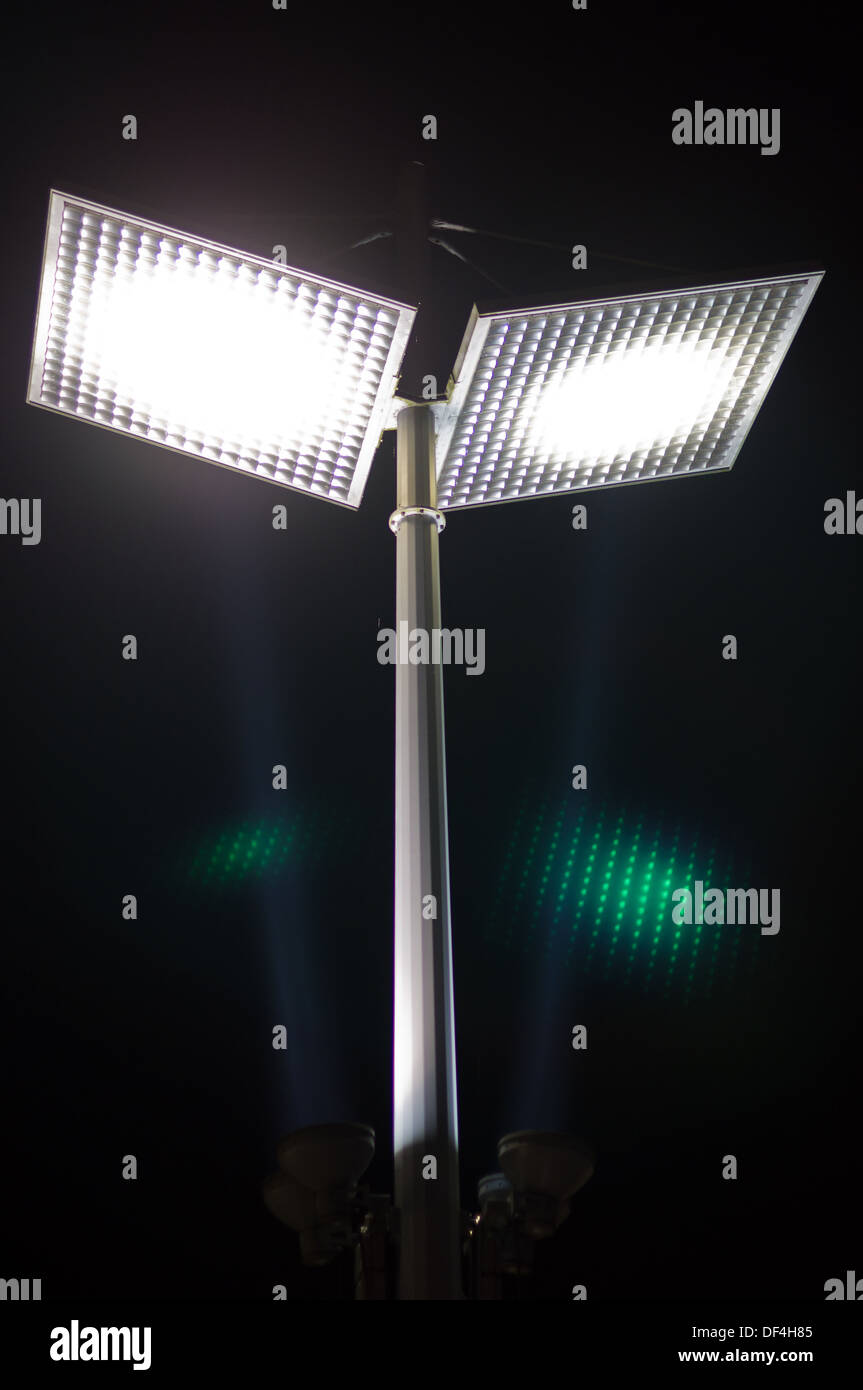 LED street light at night Stock Photo - Alamy