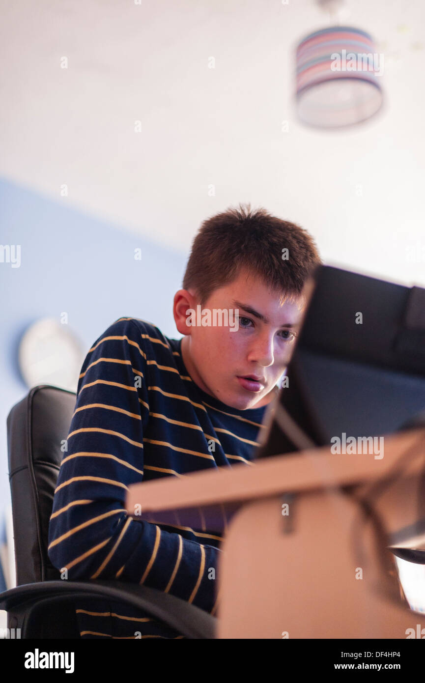 Child computer tablet bedroom hi-res stock photography and images - Alamy