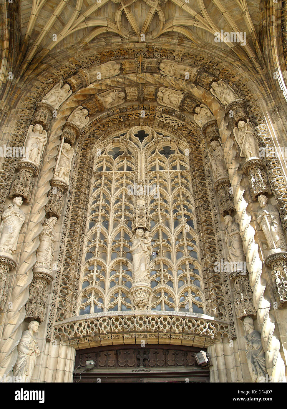 The flamboyant Gothic entry arch,St.Cecile Cathedral,Albi,France Stock ...