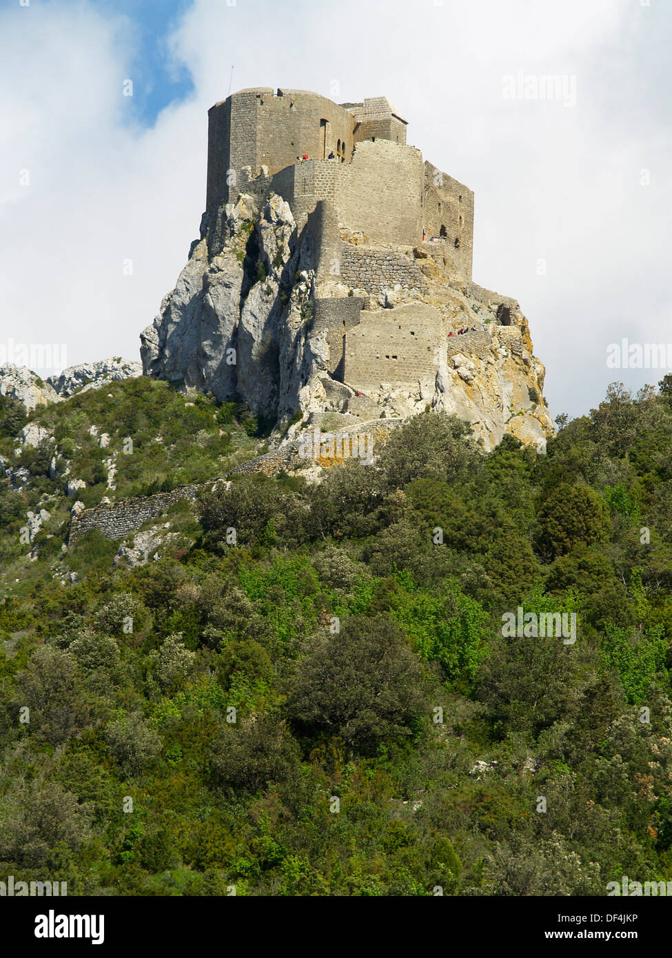 The Cathar fortress at Queribus,France Stock Photo - Alamy