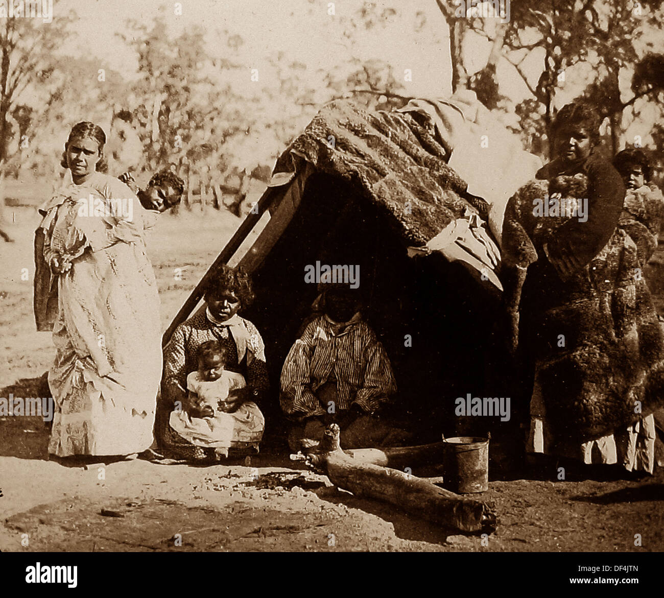 Aborigines Murray River Australia Victorian period Stock Photo - Alamy