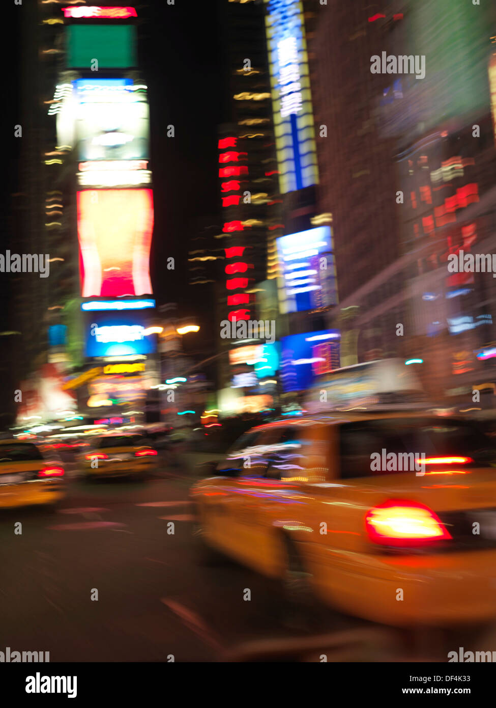 Blurred Street Scene, Times Square, New York City, USA Stock Photo - Alamy