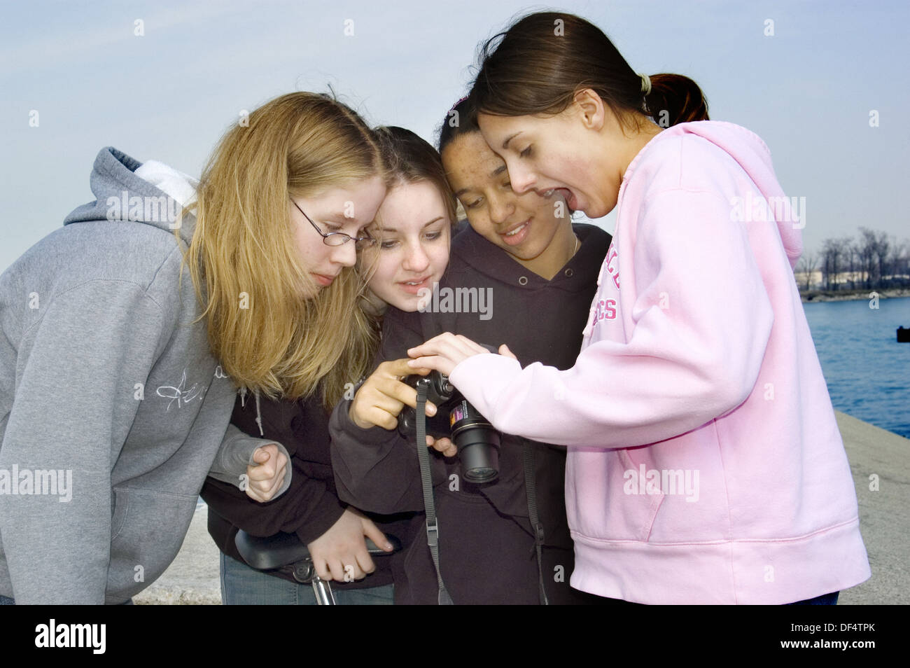 Back middle school girl standing hi-res stock photography and images ...