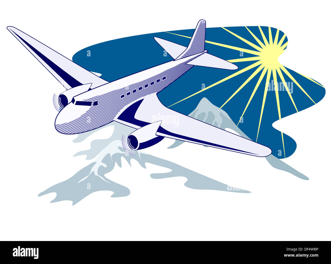 Retro airplane flying hi-res stock photography and images - Alamy