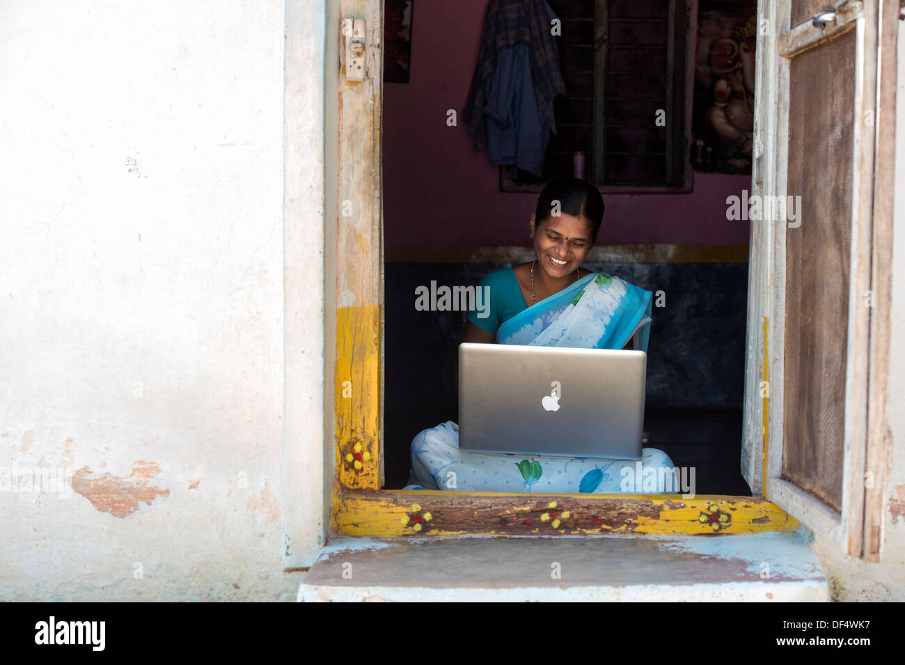 Technology into rural india hi-res stock photography and images - Alamy