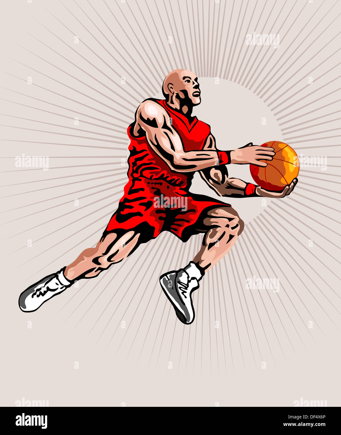 Retro basketball player hi-res stock photography and images - Alamy